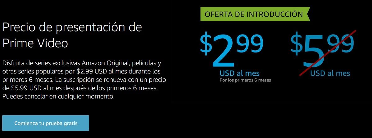 Llega Amazon Prime Video a México