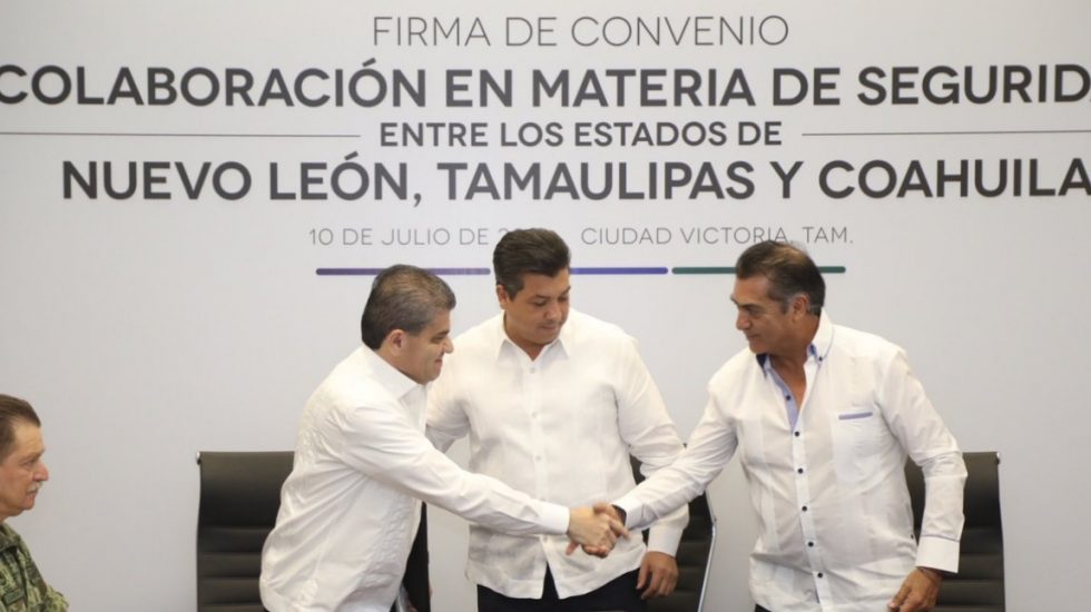 Tamaulipas, Nuevo León y Coahuila firman acuerdo de seguridad pública