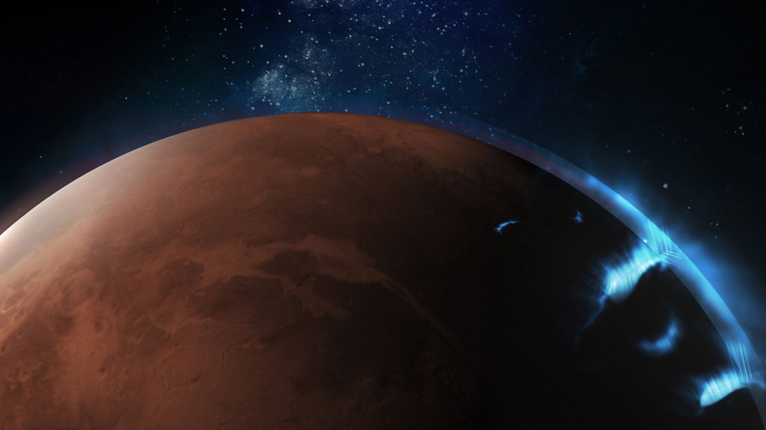 Captan la primera aurora visible en Marte