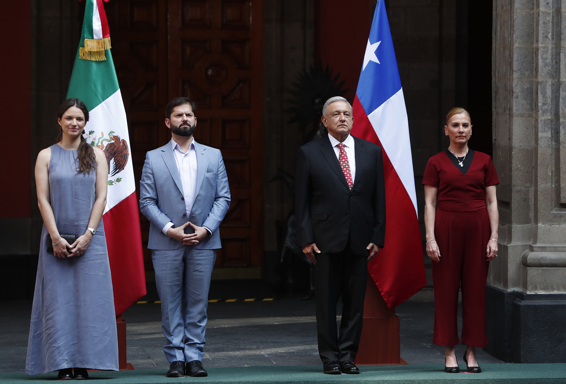 López Obrador recibe a Boric en Palacio Nacional