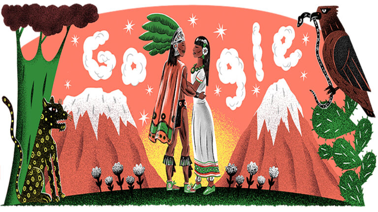 Google conmemora la leyenda de los volcanes Popocatépetl e Iztaccíhuatl ...