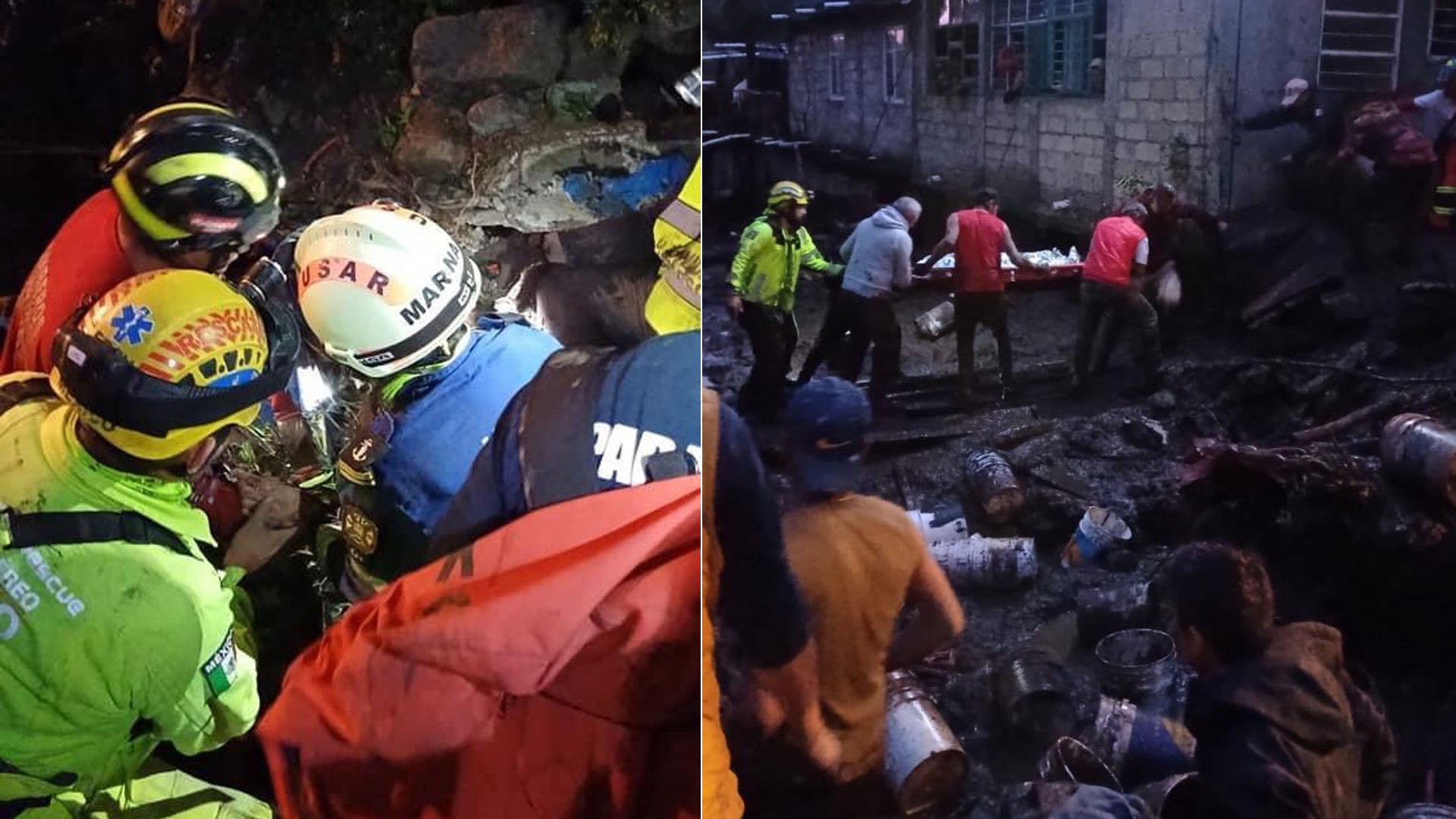 Suman cuatro muertos y seis atrapadas tras deslave en Jilotzingo, Edomex