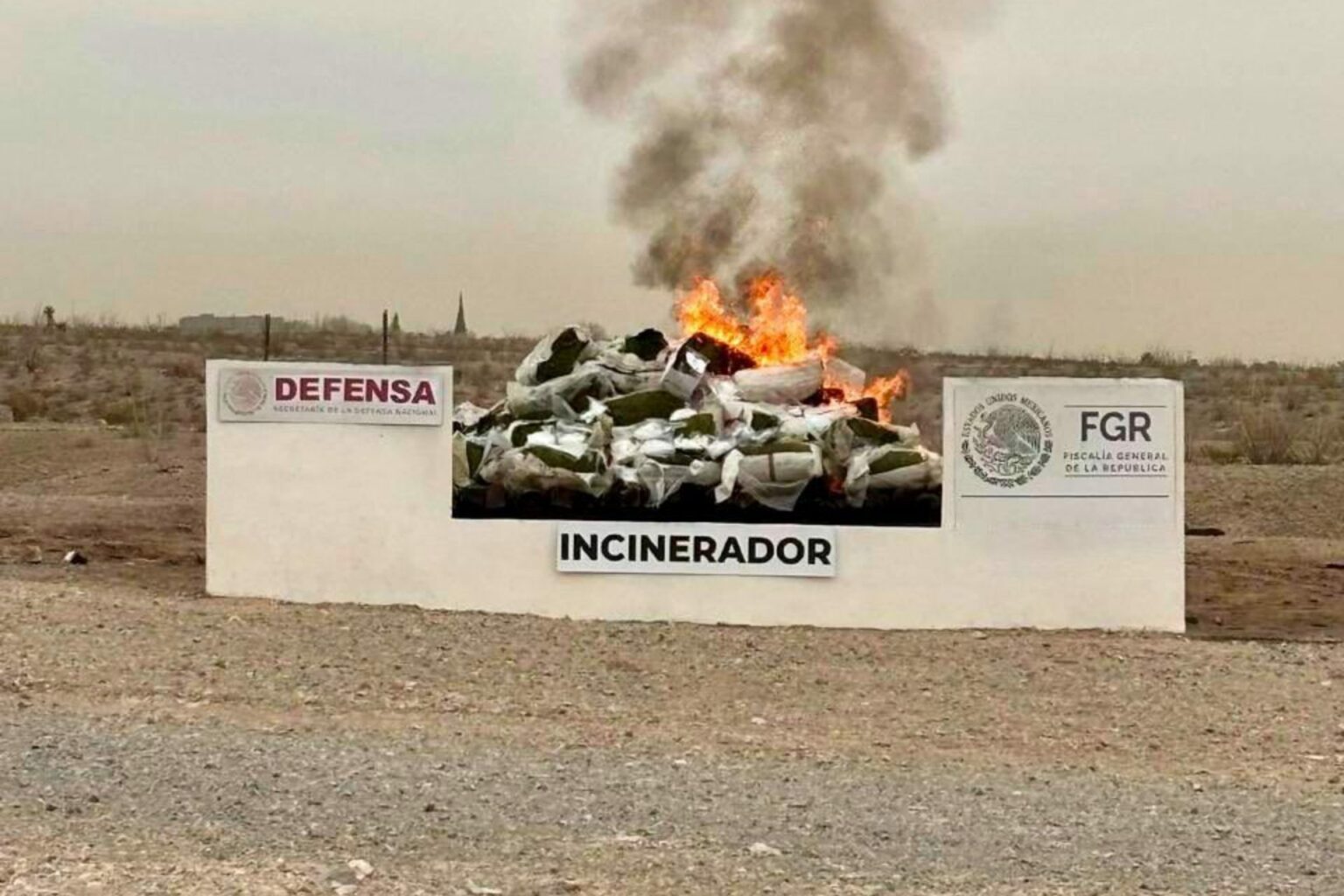 Incineran casi 2 toneladas de narcóticos en Ciudad Juárez, Chihuahua