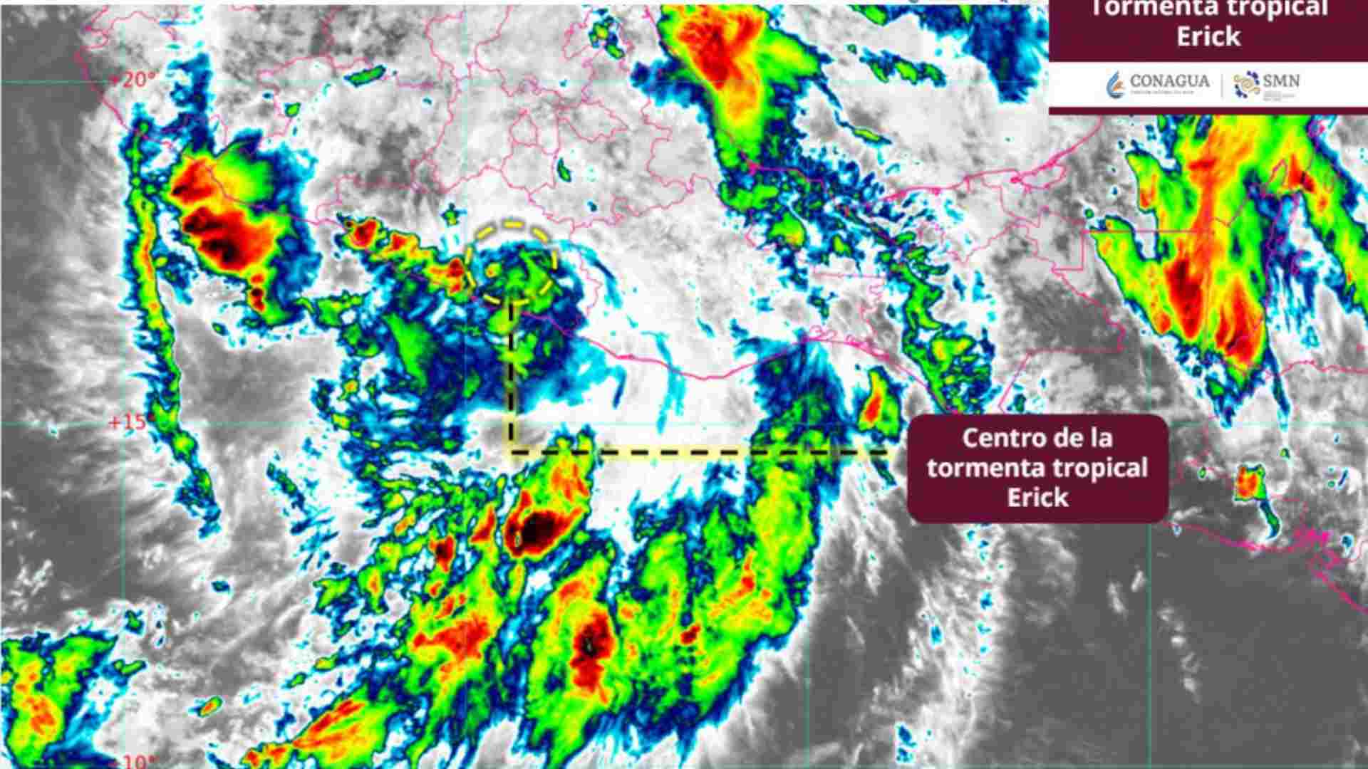 Erick se degrada a tormenta tropical en Guerrero