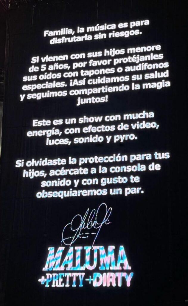 Maluma advierte sobre ruido en sus conciertos ante asistencia de niños